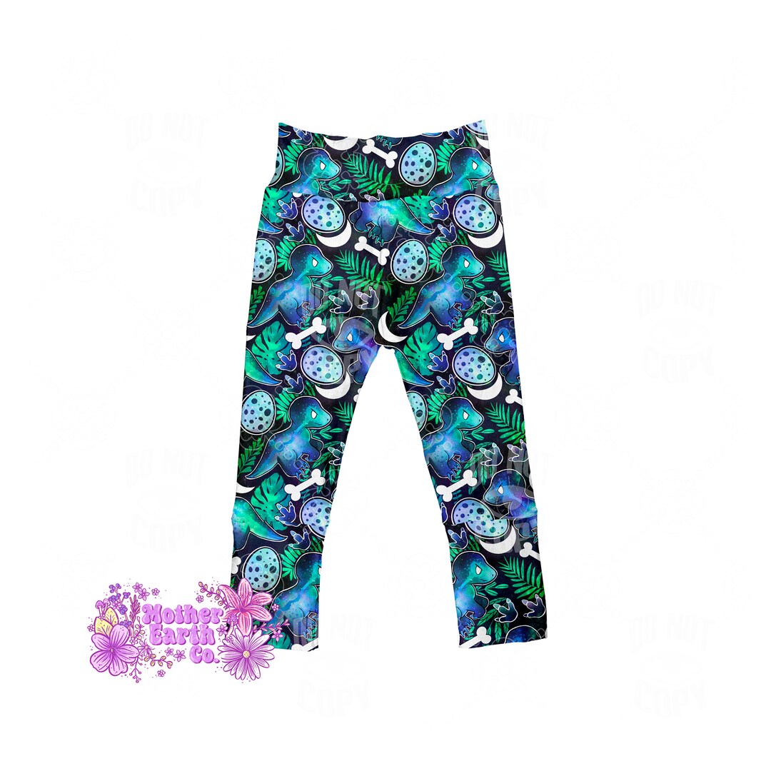 Velociraptor Dinosaur Grow With Me Pants Dinos Raptor Dinosaur Leggings ...