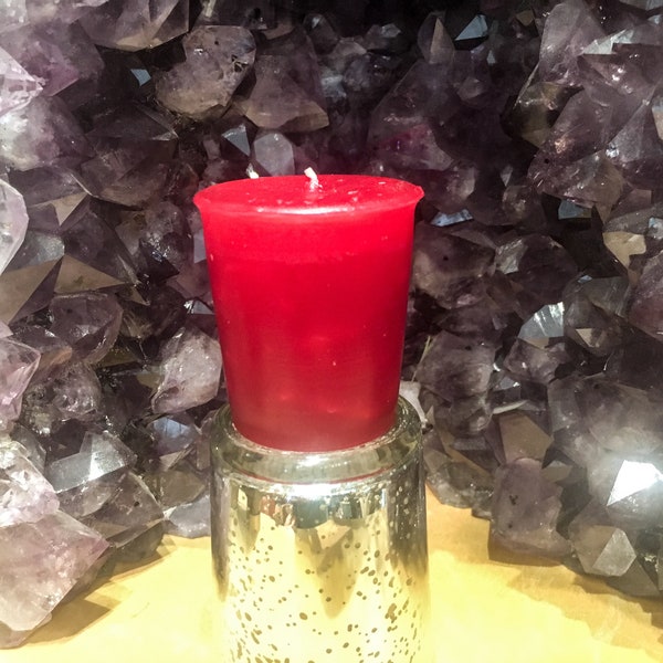 Red Candle - Etsy