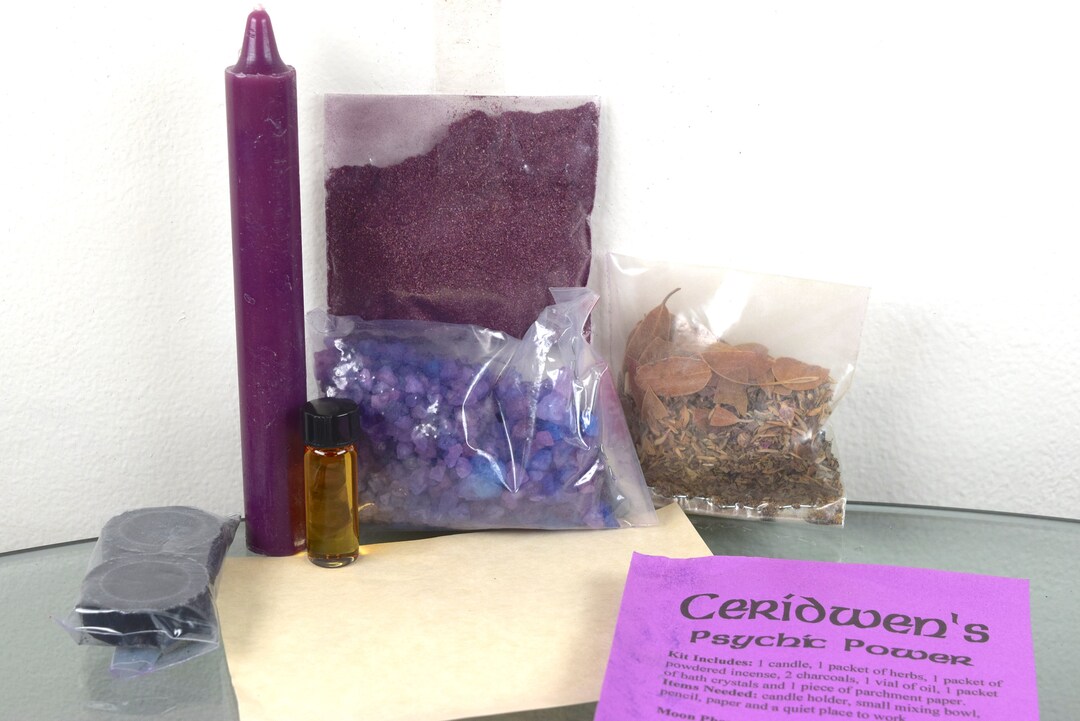PSYCHIC POWER Spell Kit – Full/new Moon Handmade – Magick – Hoodoo ...