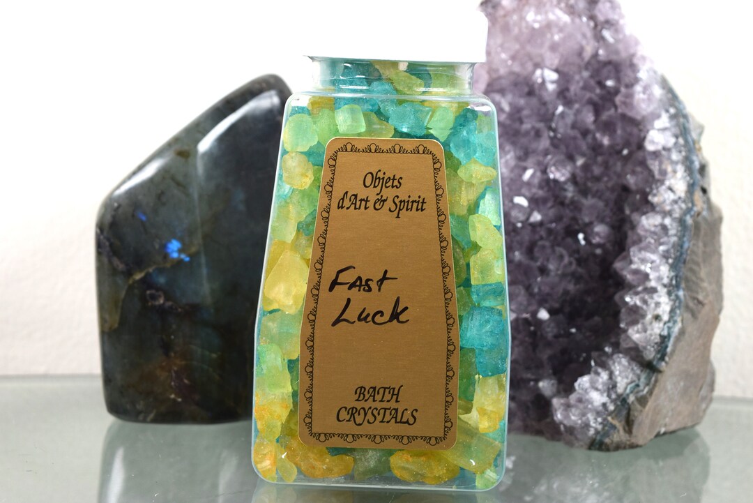 FAST LUCK Bath Salt Crystals Full/new Moon Spiritual Bath Limpia ...