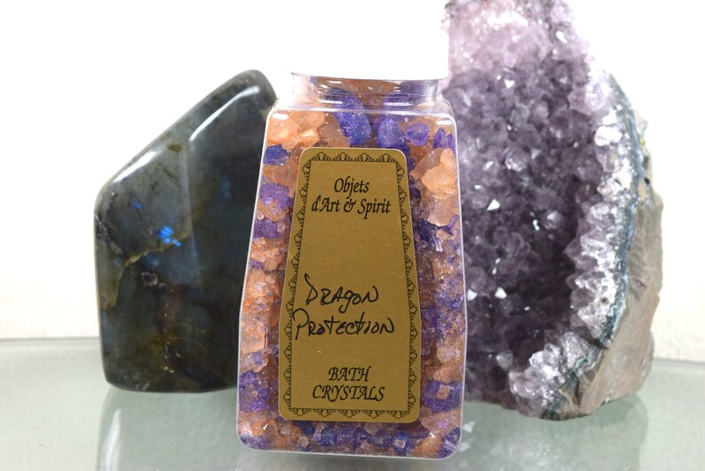 DRAGON PROTECTION Bath Salt Crystals Full/new Moon Spiritual Bath ...
