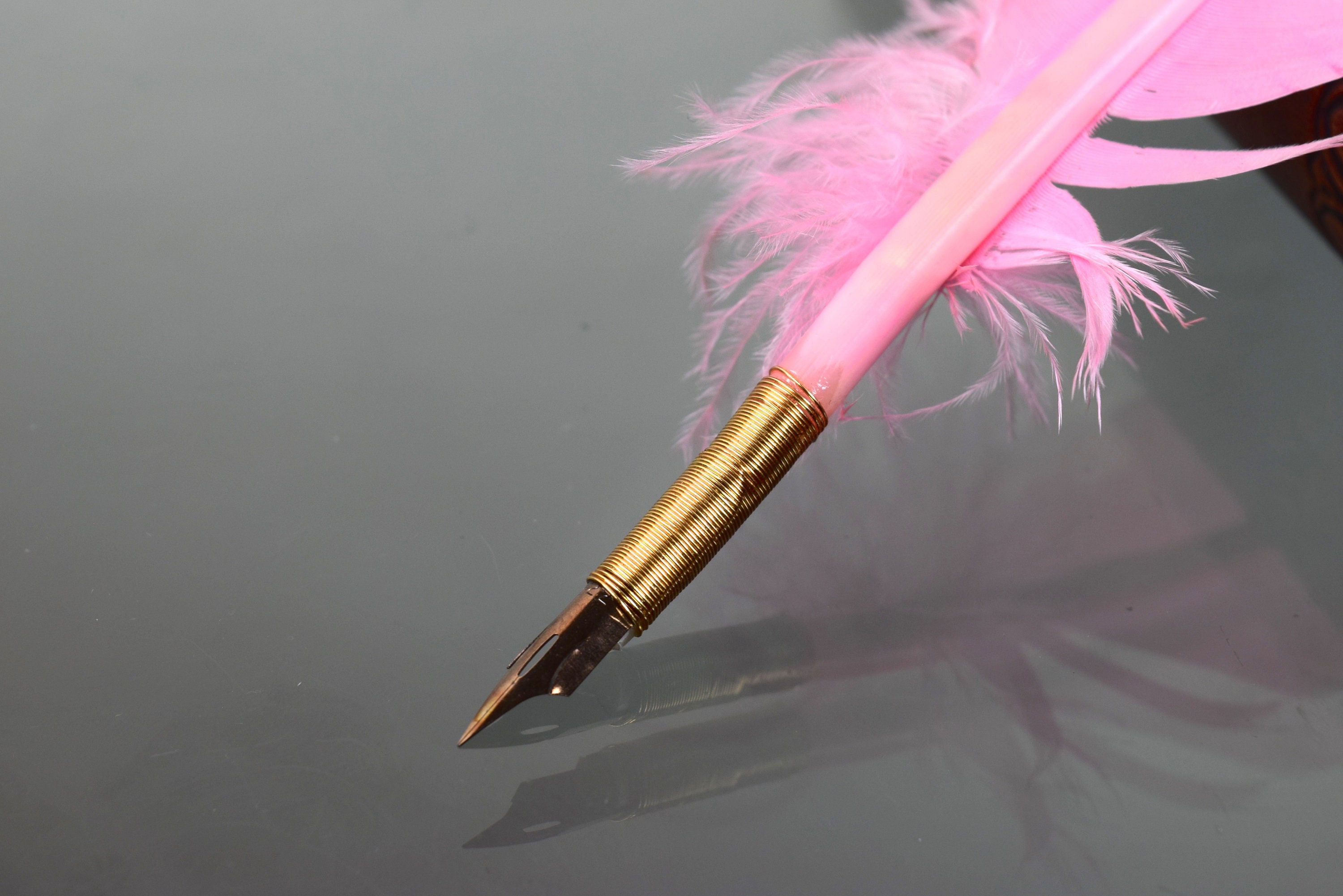 QUILL PEN-PINK Turkey Feather-calligraphy-magic Writing-spell - Etsy