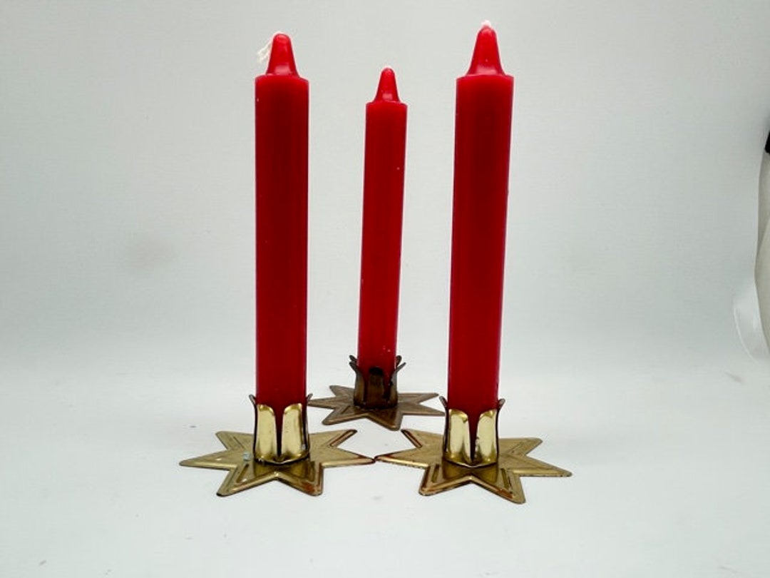 Set of 6 (six) Red RITUAL or SPELL CANDLES - Santiera - Processional ...