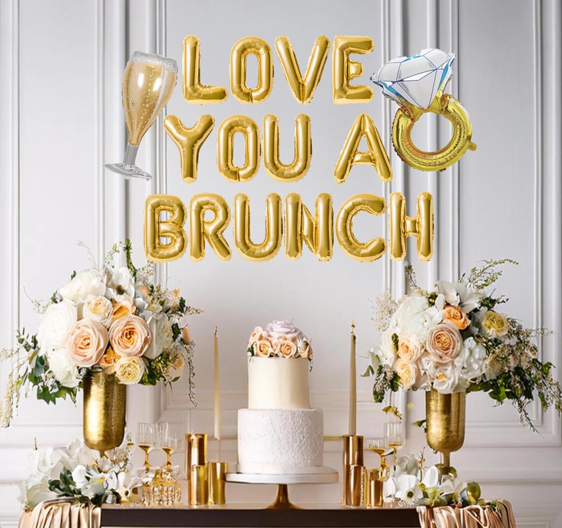 Love You a Brunch Balloon Banner, Bridal Shower Brunch, Brunch ...