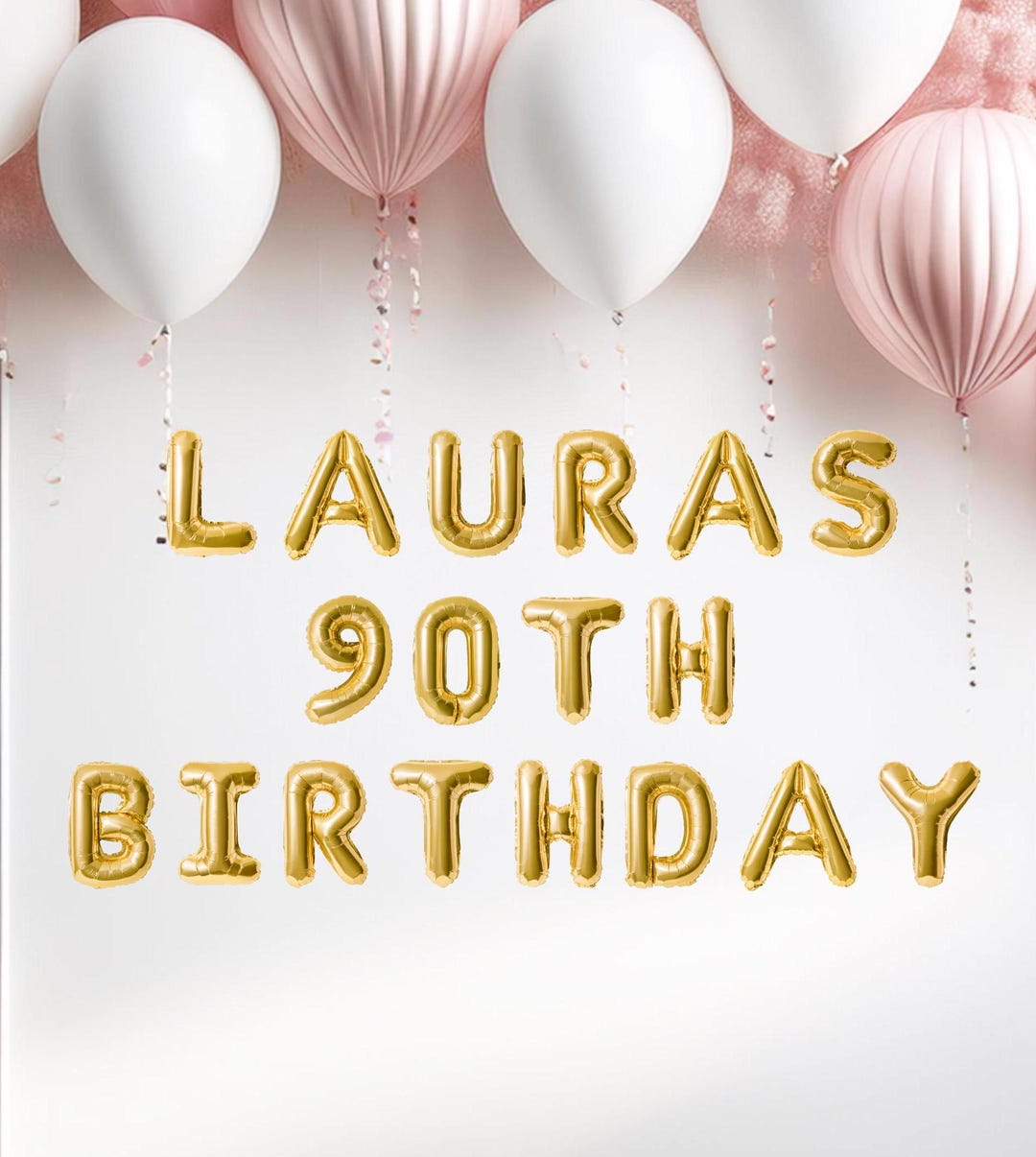 Personalized 90th Birthday Balloons Decor 90th Birthday Balloons 90th ...