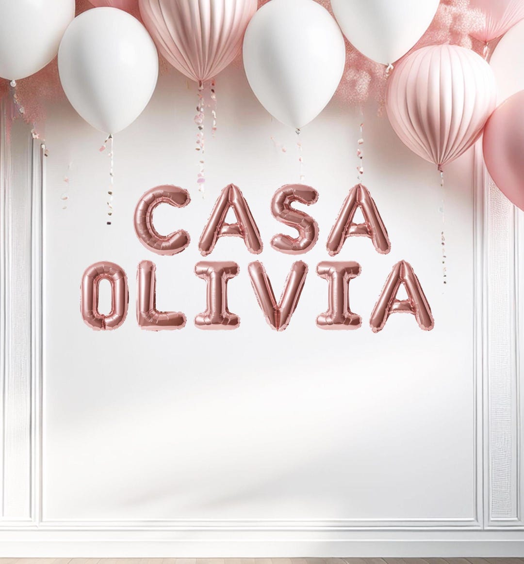 Personalized Casa Bachelorette Party Balloon Banner, Tropical Island ...