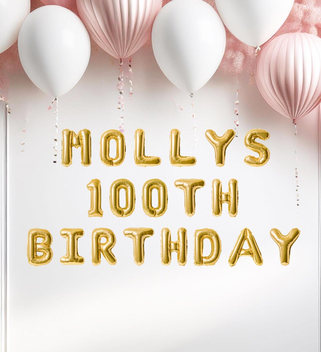 Personalized 100th Birthday Balloon Decor 100th Birthday Balloons 100th ...