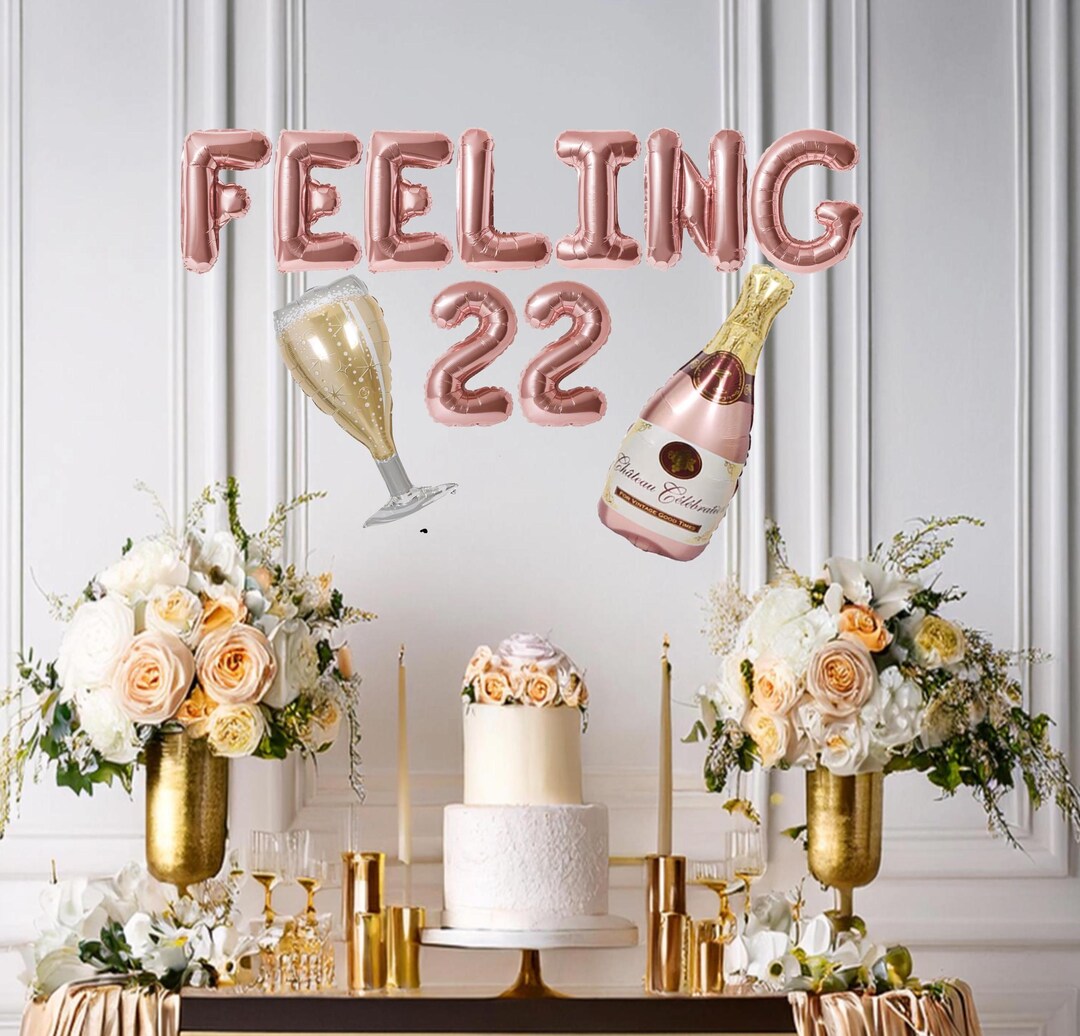 22nd Birthday Balloon Banner, 22nd Birthday Party Decorations 22nd ...