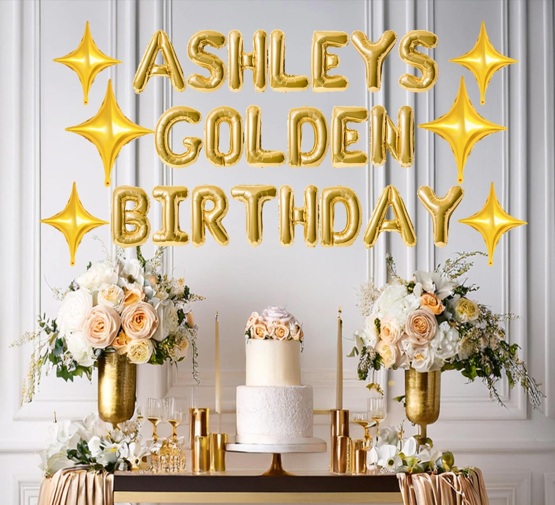 Personalized Golden Birthday Party Decorations, Youre so Golden Balloon ...