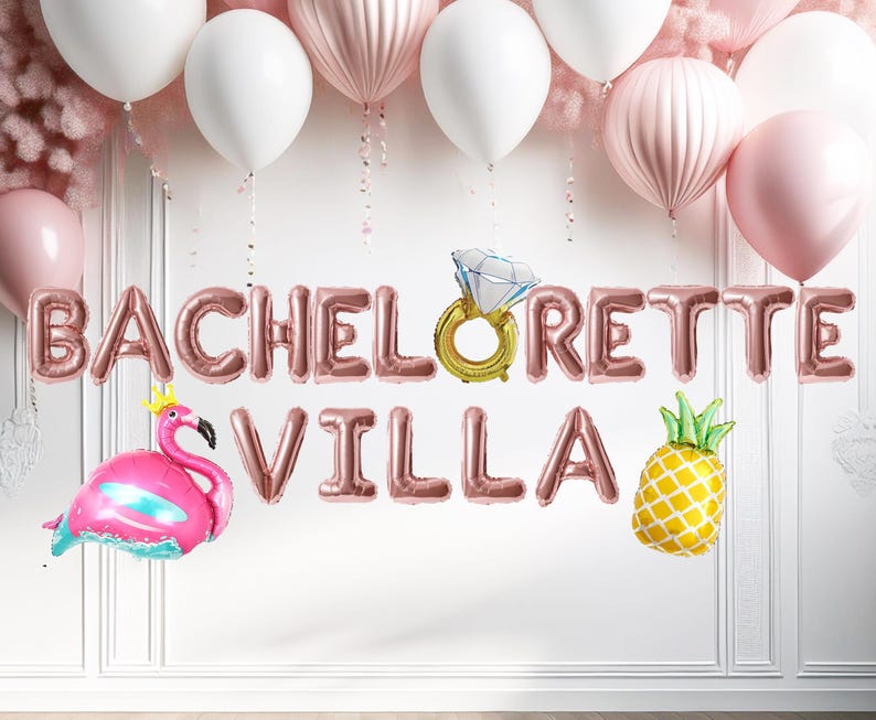 Bachelorette Villa Balloon Banner, Casa Bachelorette Party Balloons ...