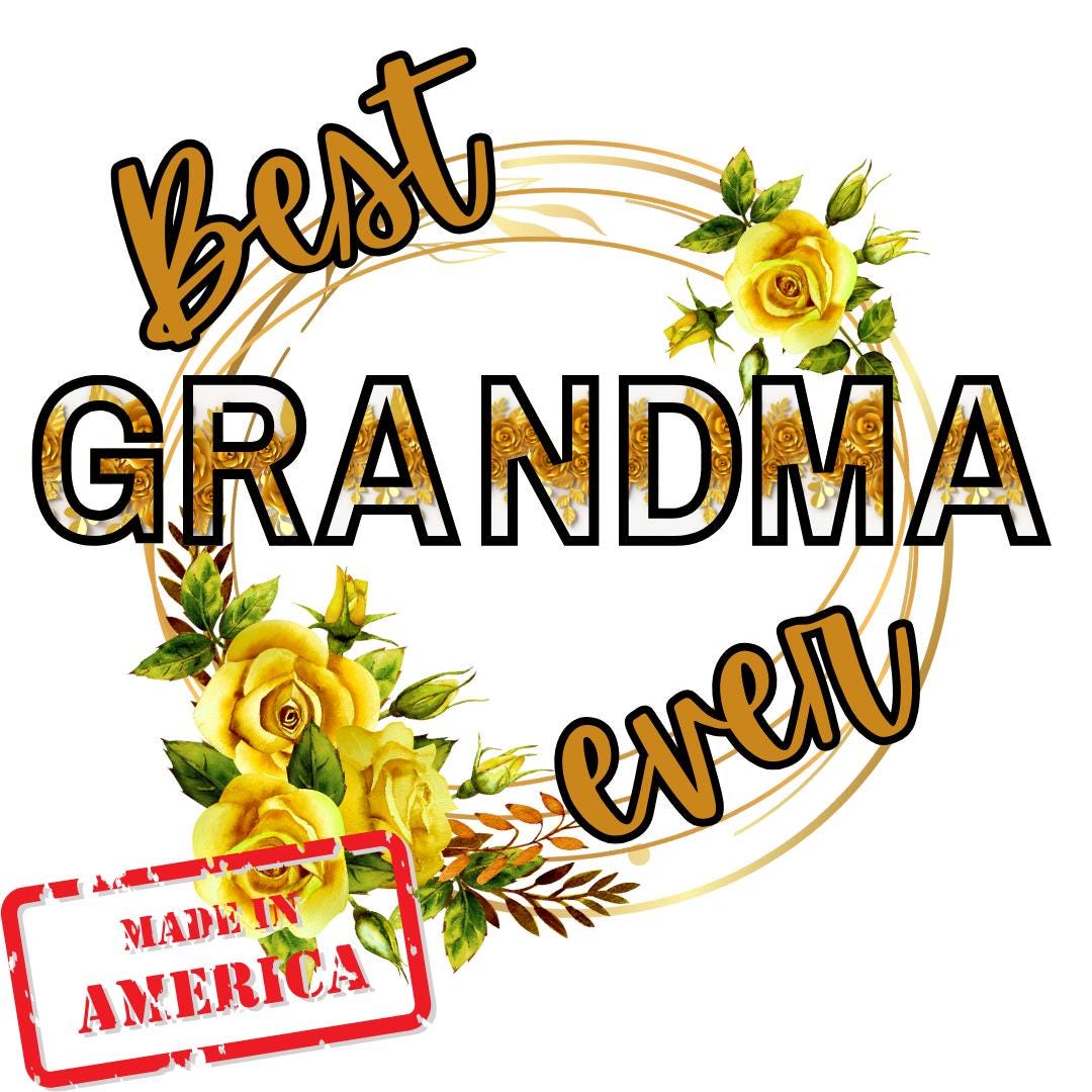 Best Grandma Ever in Yellow - Etsy