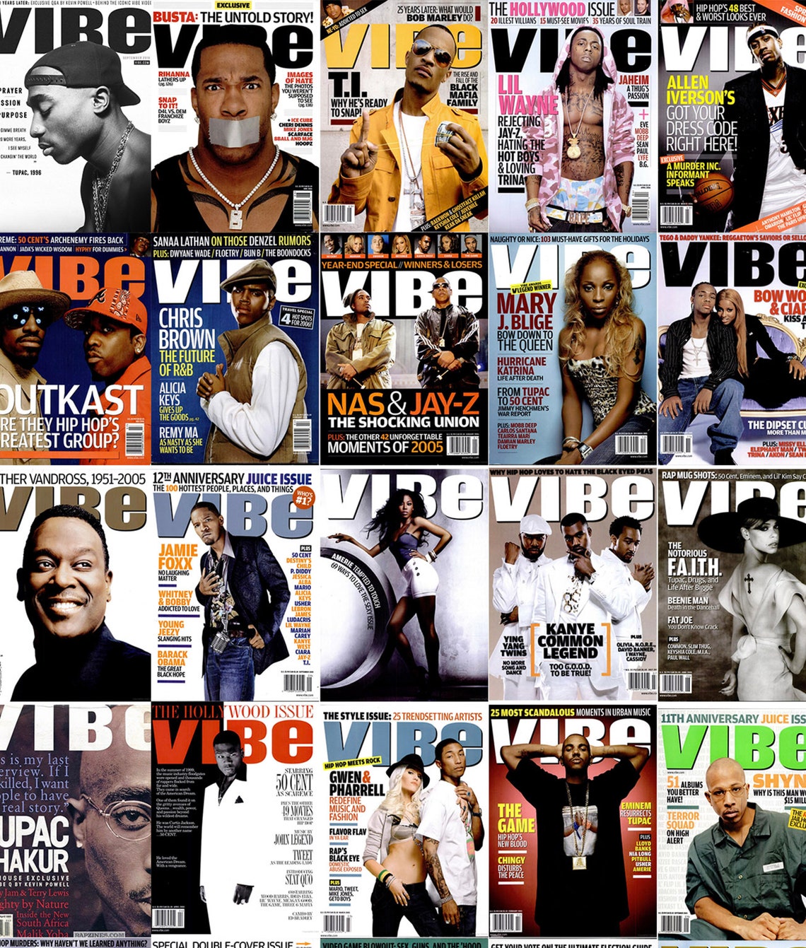 RARE Vibe Magazine Covers - 150 Vintage Hip-hop & Rap Digital Collage ...