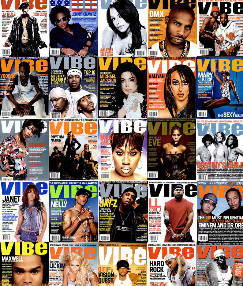 RARE Vibe Magazine Covers - 150 Vintage Hip-hop & Rap Digital Collage ...