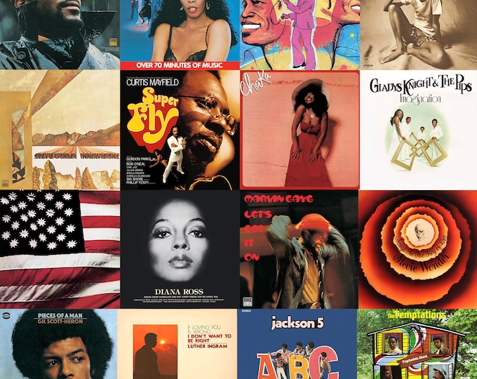 CLASSIC 80's R&B Album Cover Art Collage Kit DIGITAL DOWNLOADS 50 Pcs, 4.75 X 4.75, Album Cover ...