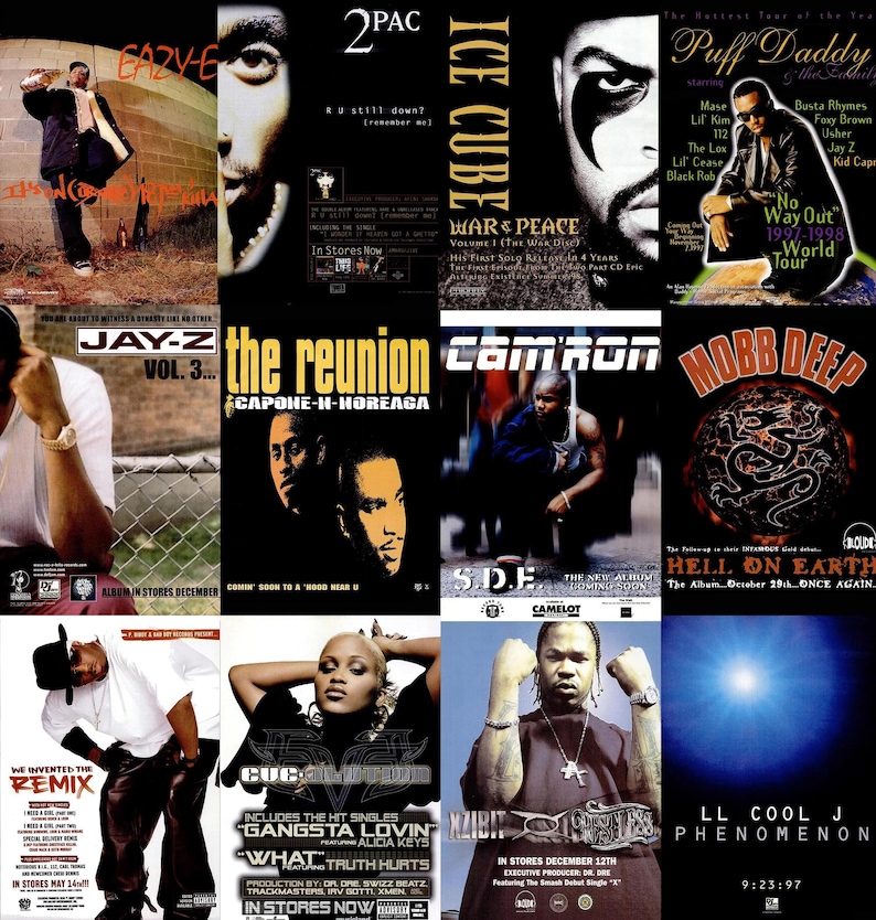 RARE 90s Rap Posters 65 HQ Digital Hip Hop Posters From the 90s 2000s ...