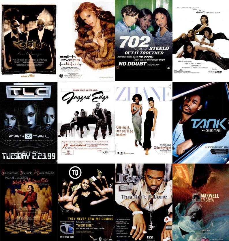 RARE 90s RNB Posters - 65 HQ Digital R&B Posters From the 90s 2000s ...