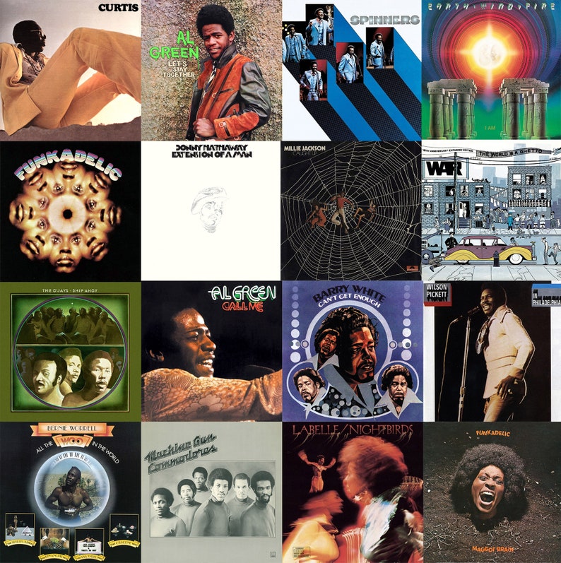 CLASSIC 70's R&B Album Cover Art Collage Kit (DIGITAL DOWNLOADS) 50 Pcs ...