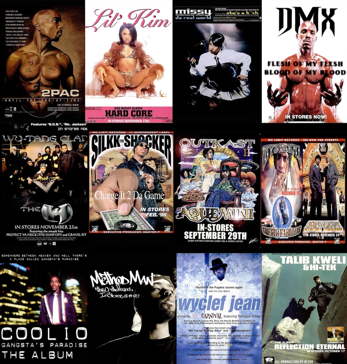 RARE 90s Rap Posters - 65 HQ Digital Hip Hop Posters From the 90s 2000s - Wall Collage - Hip Hop ...