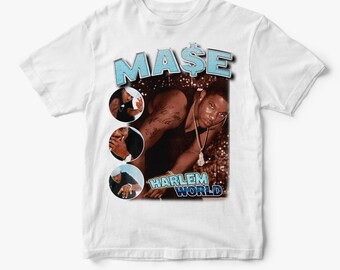 Mase Harlem World Vintage Tee: Limited Edition, Hip Hop Mase Harlem World Vintage Tee: Limited Edition, Hip Hop