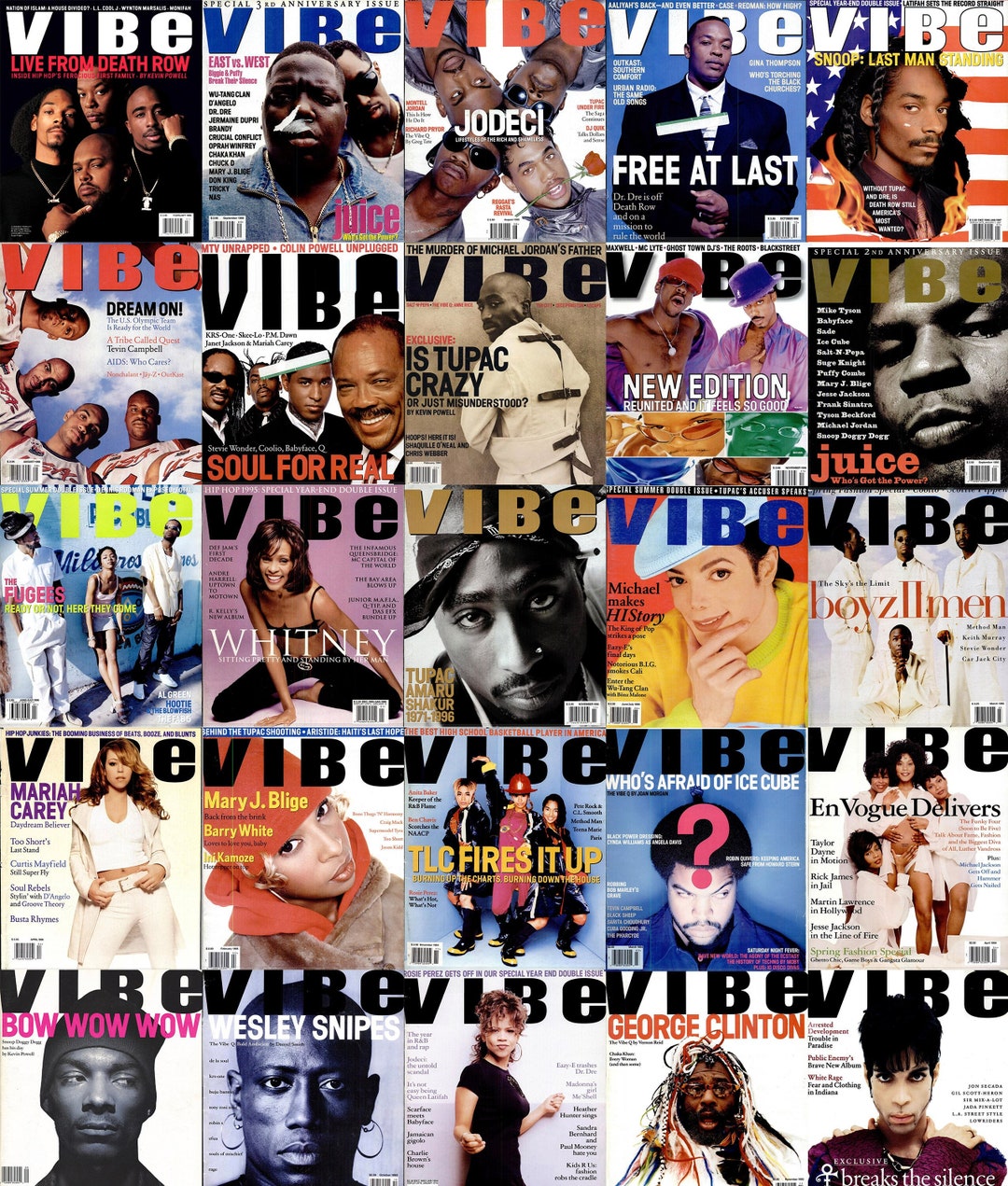 RARE Vibe Magazine Covers - 150 Vintage Hip-hop & Rap Digital Collage ...