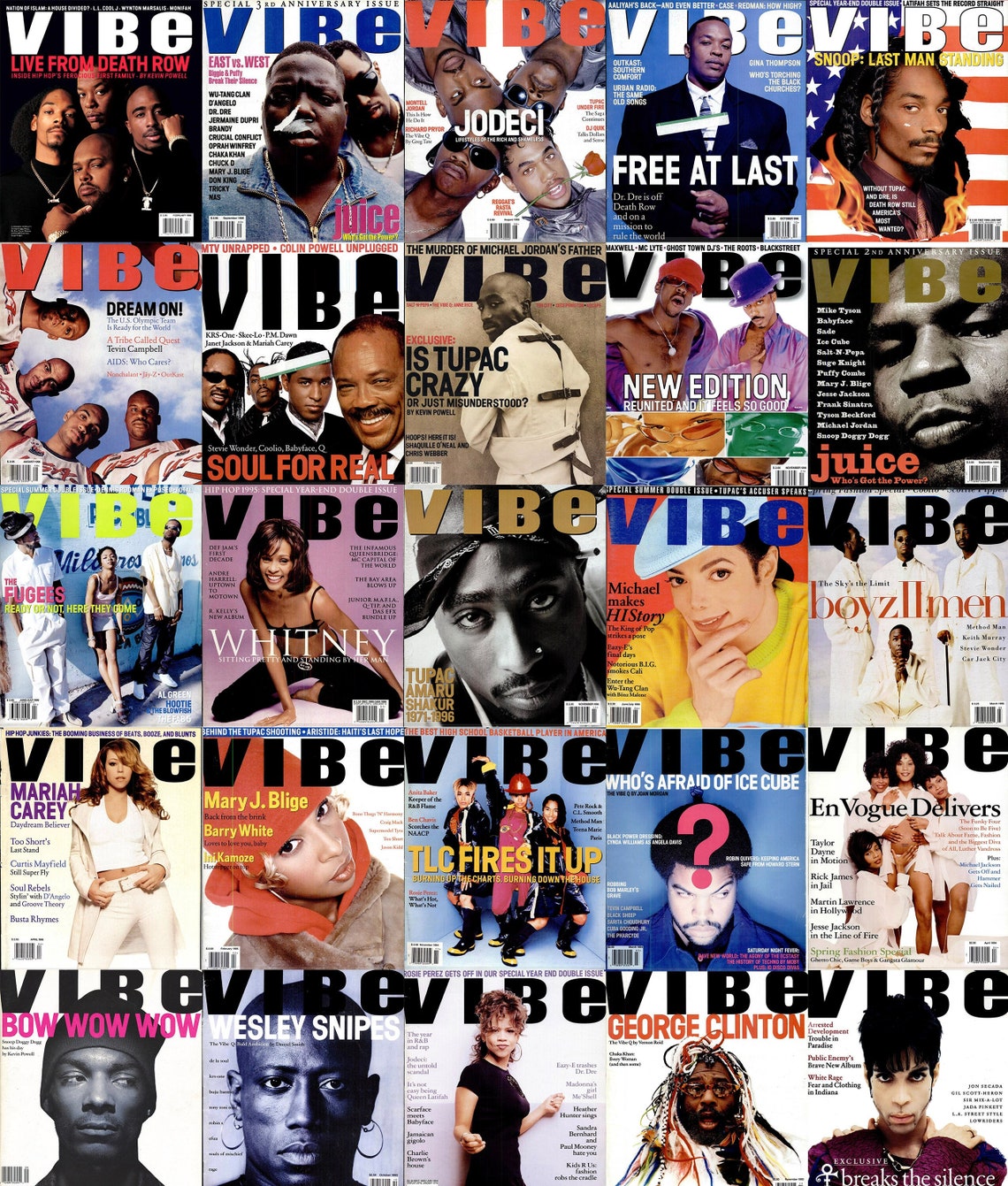 RARE Vibe Magazine Covers - 150 Vintage Hip-hop & Rap Digital Collage ...