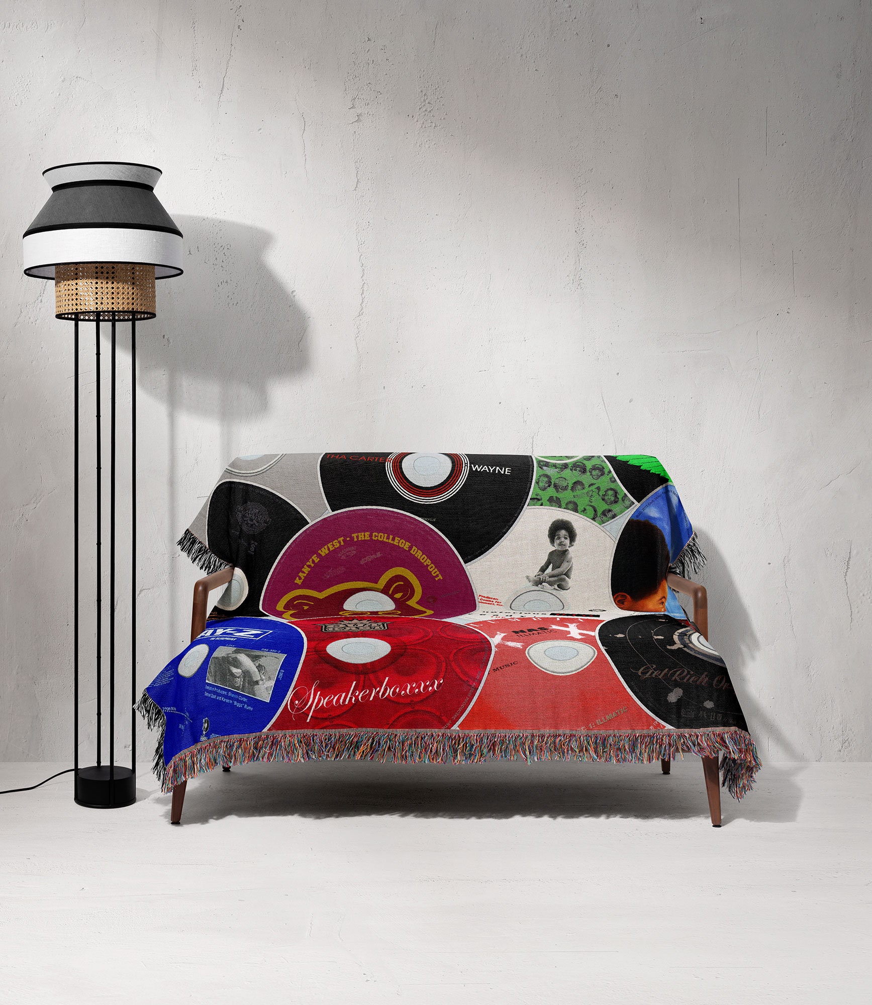 Greatest Rap Albums Woven Throw Blanket Hip Hop Decor Album Cover Decor ...