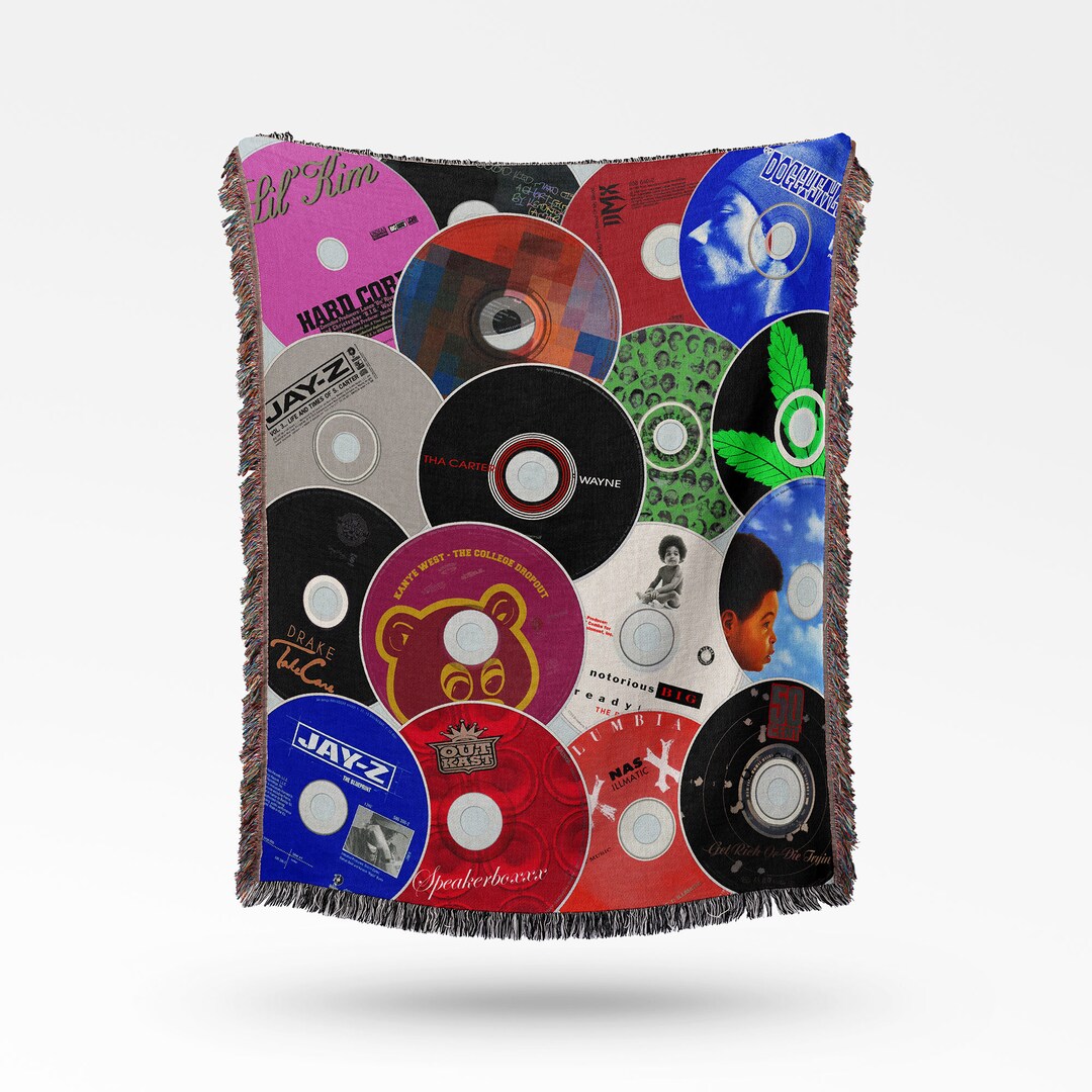 Greatest Rap Albums Woven Throw Blanket - Hip Hop Decor - Album Cover ...