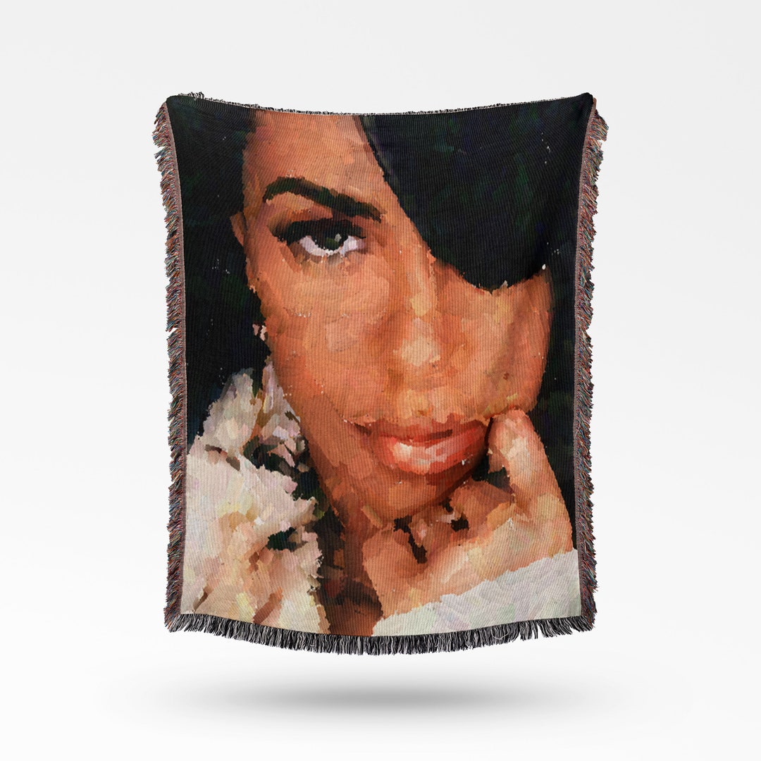 Aaliyah Tribute Woven Blanket - Perfect for R&B Music Fans - 90's RNB ...