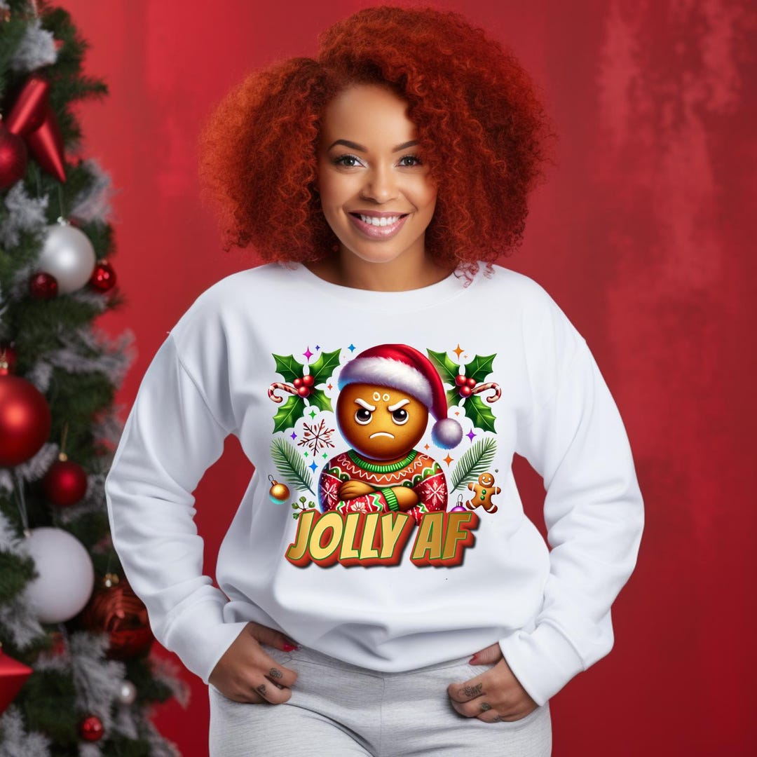 Jolly AF Gingerbread Man PNG – Funny Christmas Design (digital Download ...