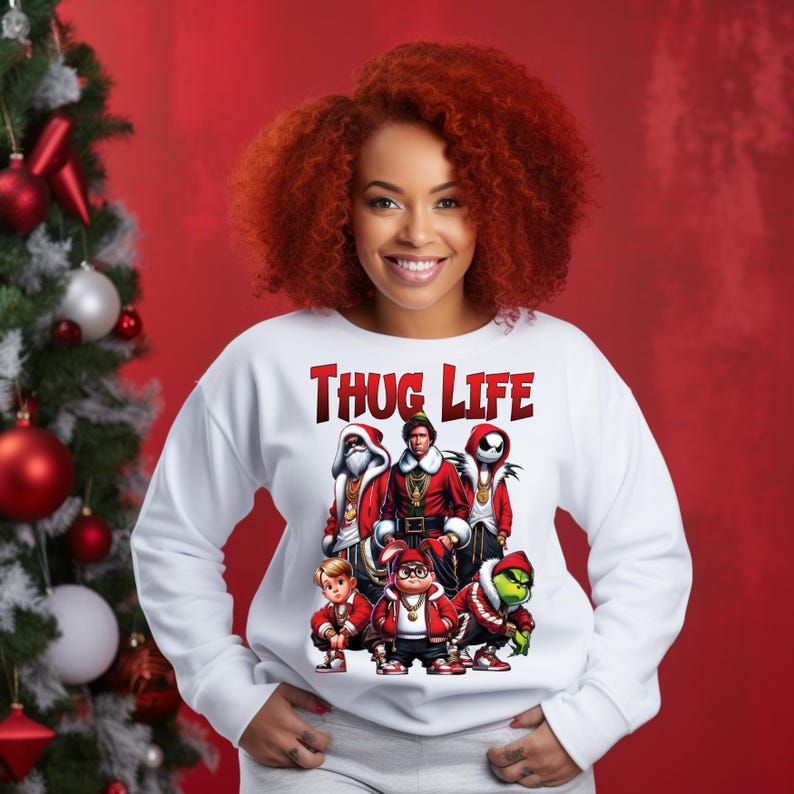 Thug Life Christmas Png, Character Xmas PNG, Christmas Character Png ...