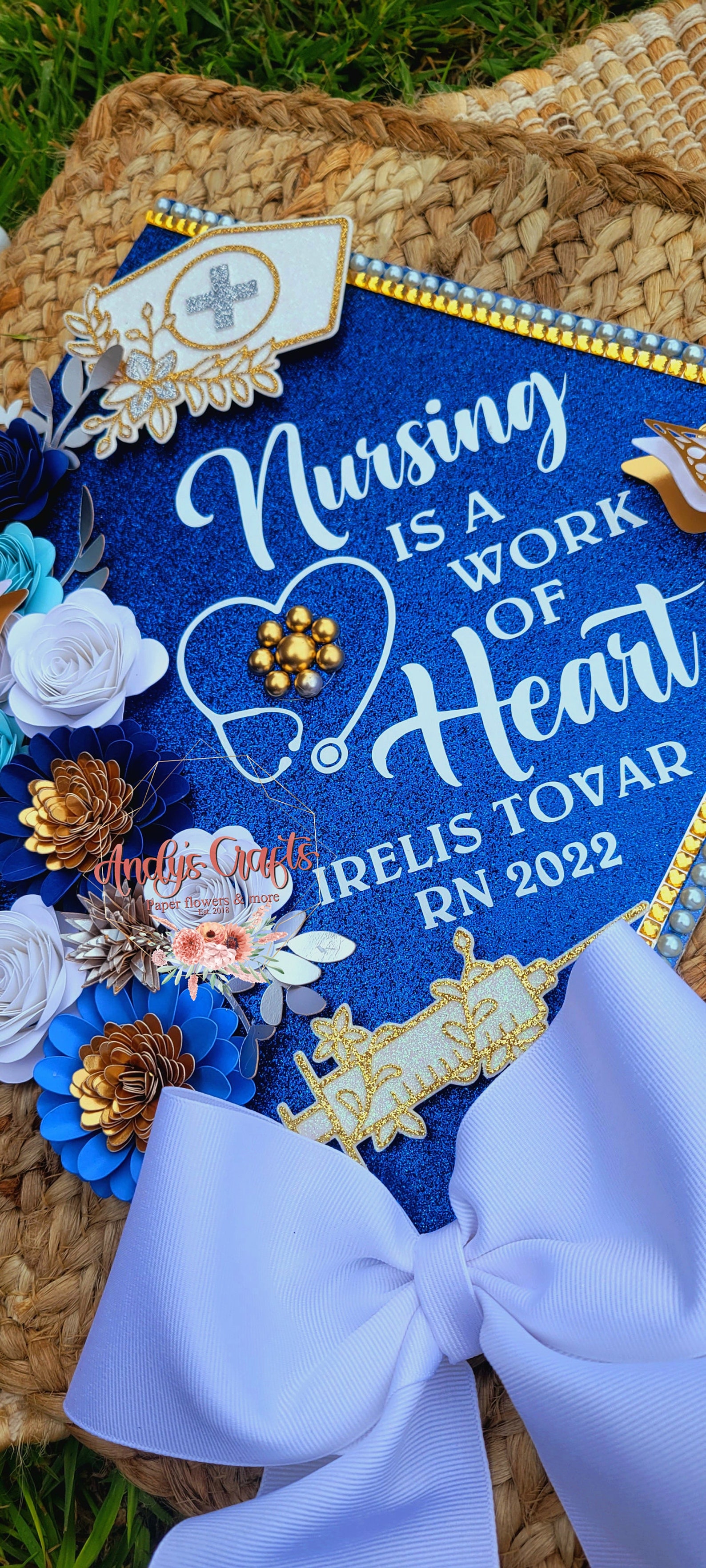 Custom Graduation Cap 3D Paper Flowers Graduation Cap - Etsy