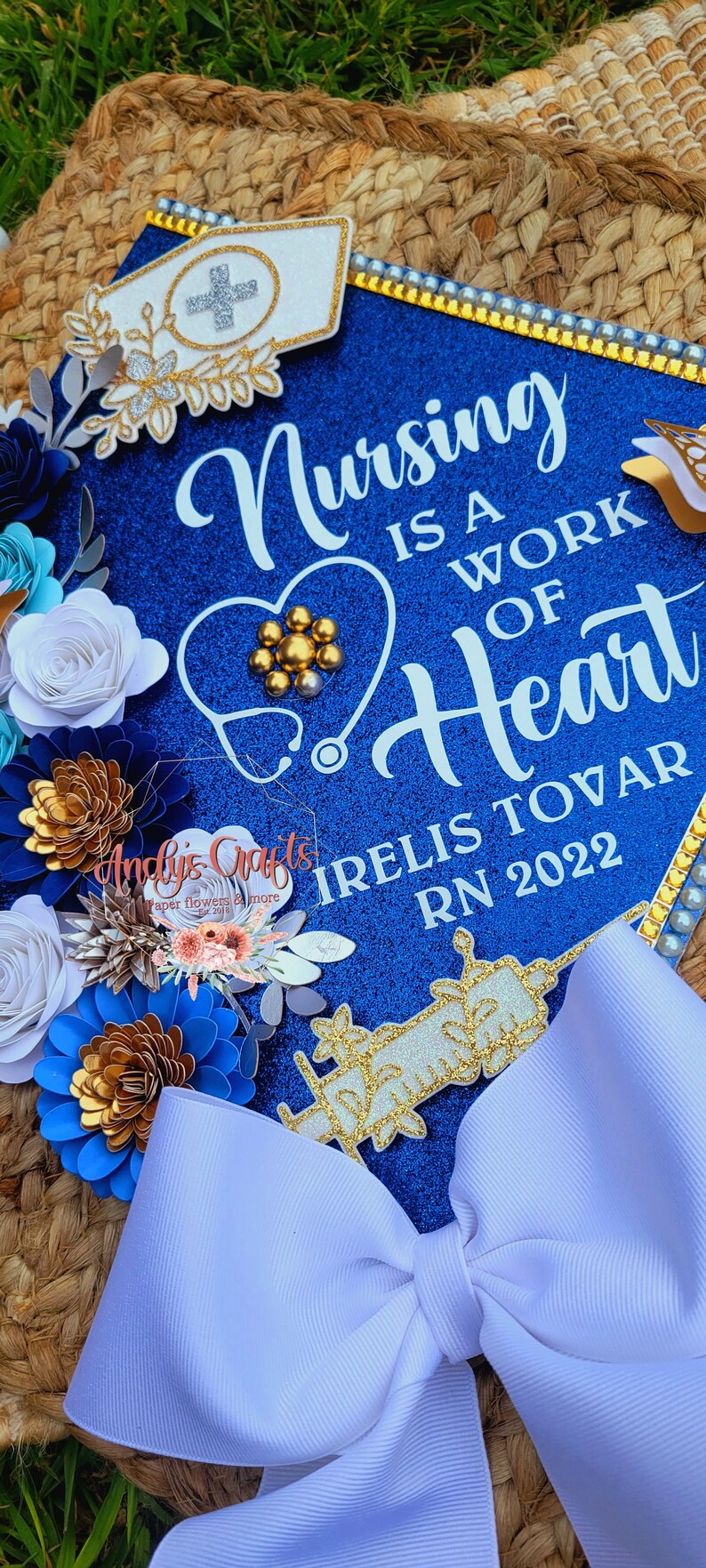 Custom Graduation Cap 3D Paper Flowers Graduation Cap - Etsy