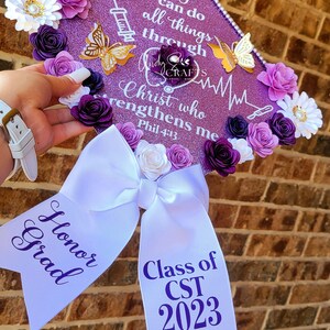 Custom Graduation Cap, 3D Paper Flowers, Graduation Cap Designs, Class ...