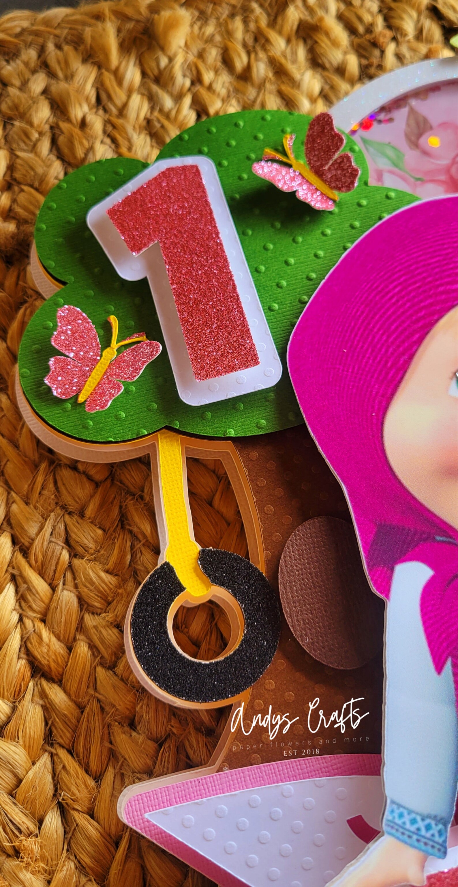 Masha and the Bear Inspired Shaker Topper, Masha and the Bear, Birthday ...