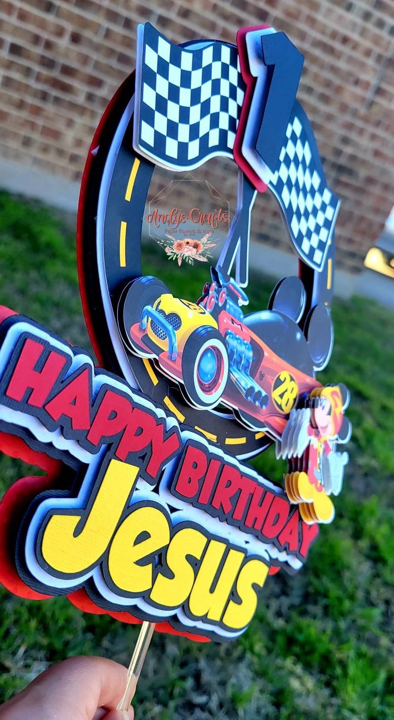 Mickey Roadster Racer Cake Topper | Etsy