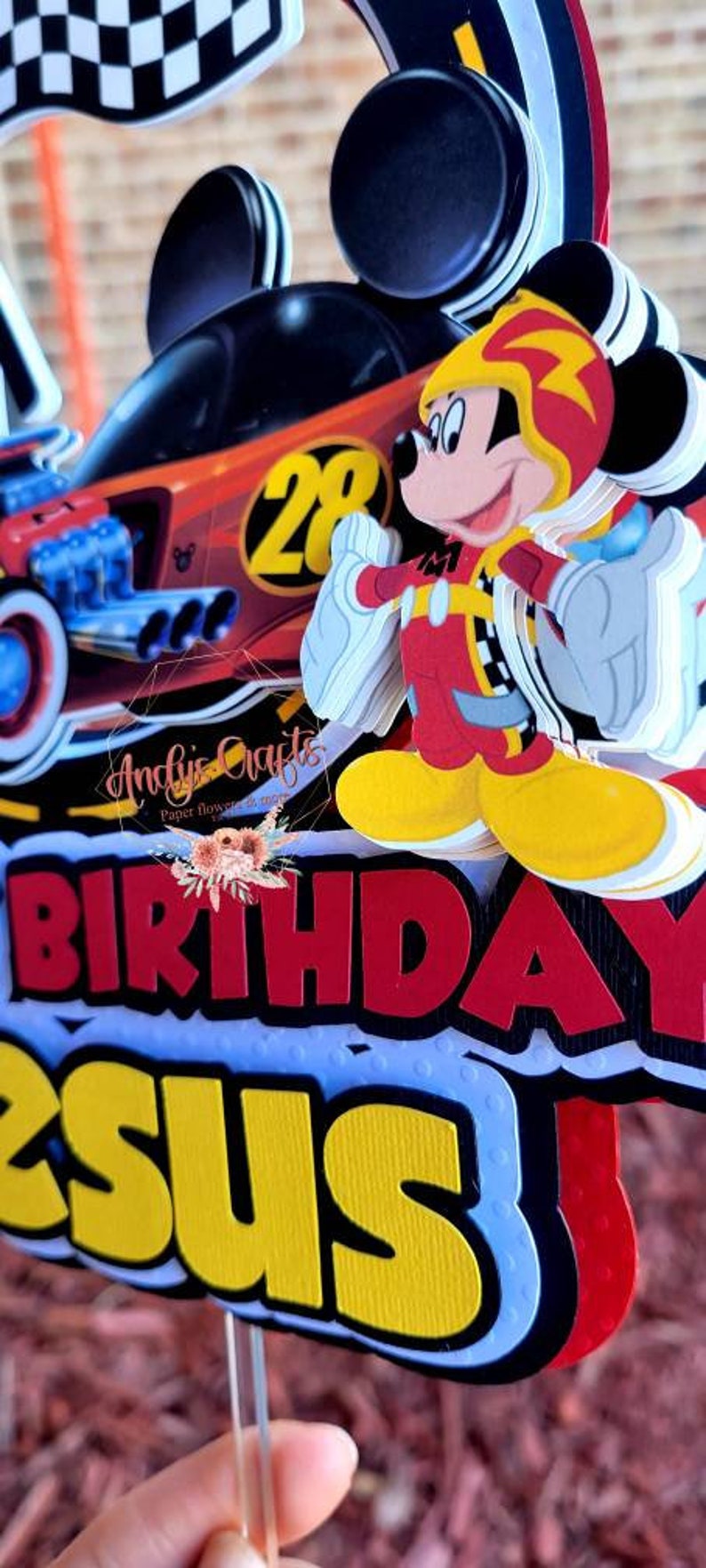 Mickey Roadster Racer Cake Topper | Etsy