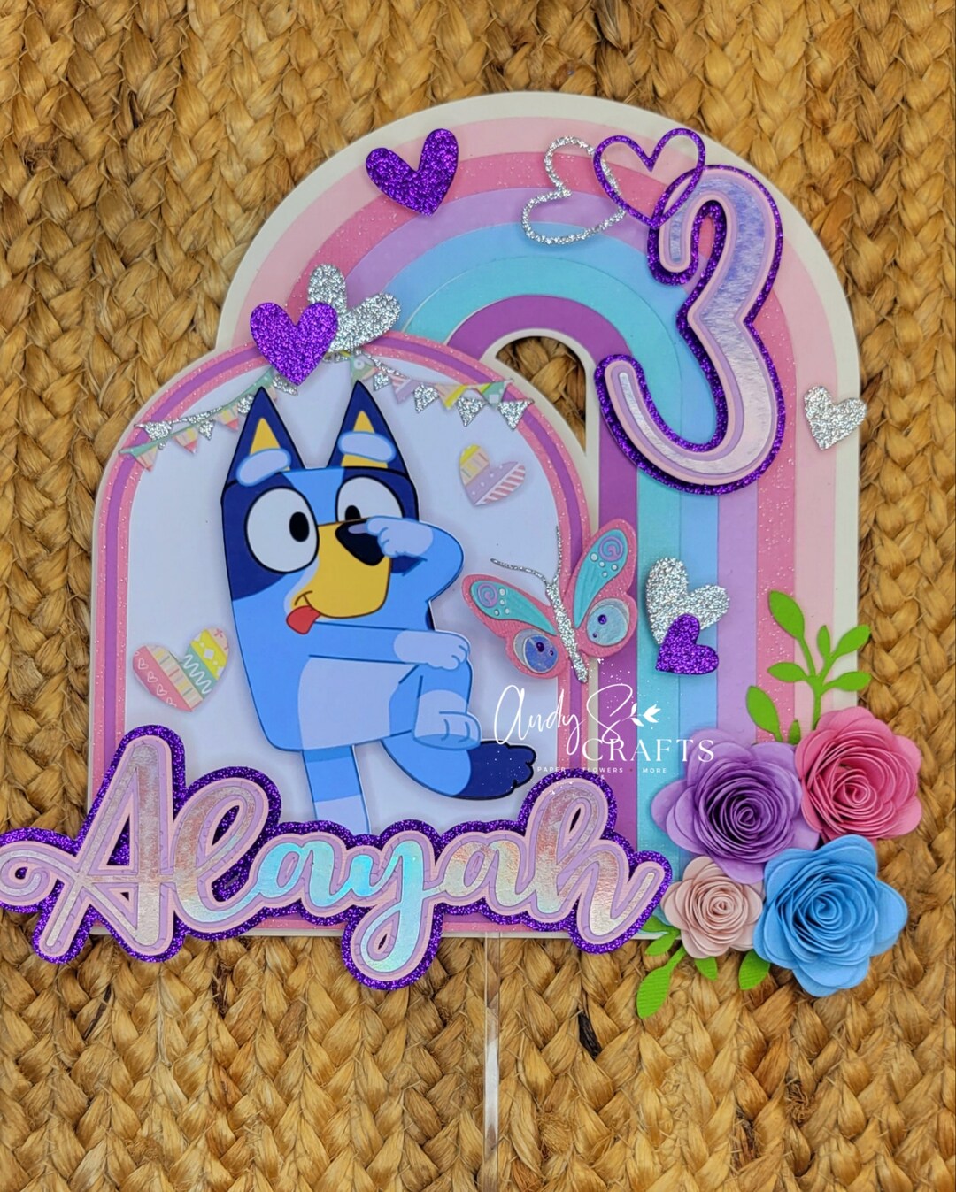 Bluey Cake Topper, Bluey Centerpiece Bluey Party Decor, Birthday Topper ...