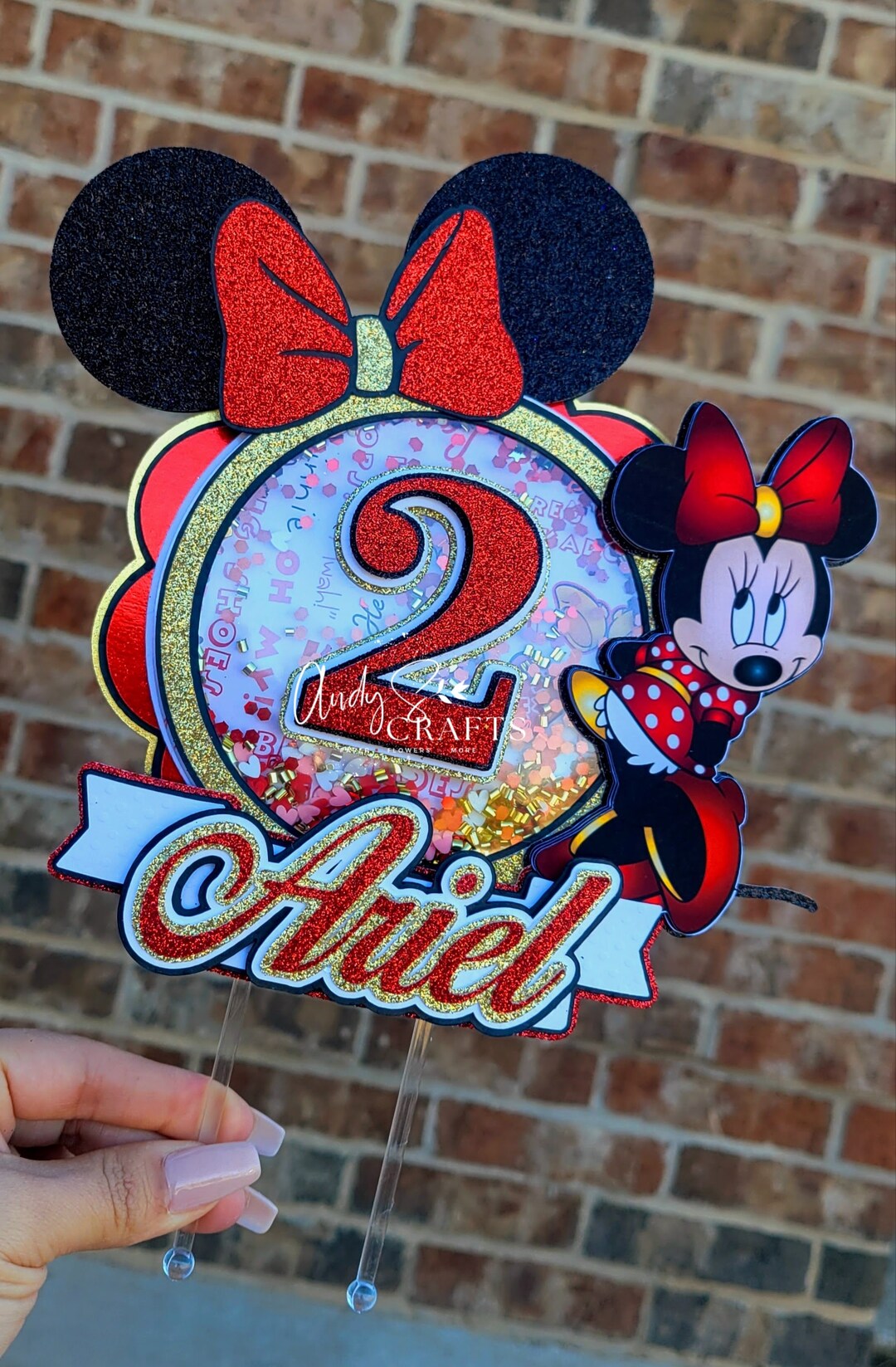 Custom Cake Topper Minnie Mouse Red Dress - Etsy