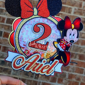 Custom Cake Topper Minnie Mouse Red Dress - Etsy