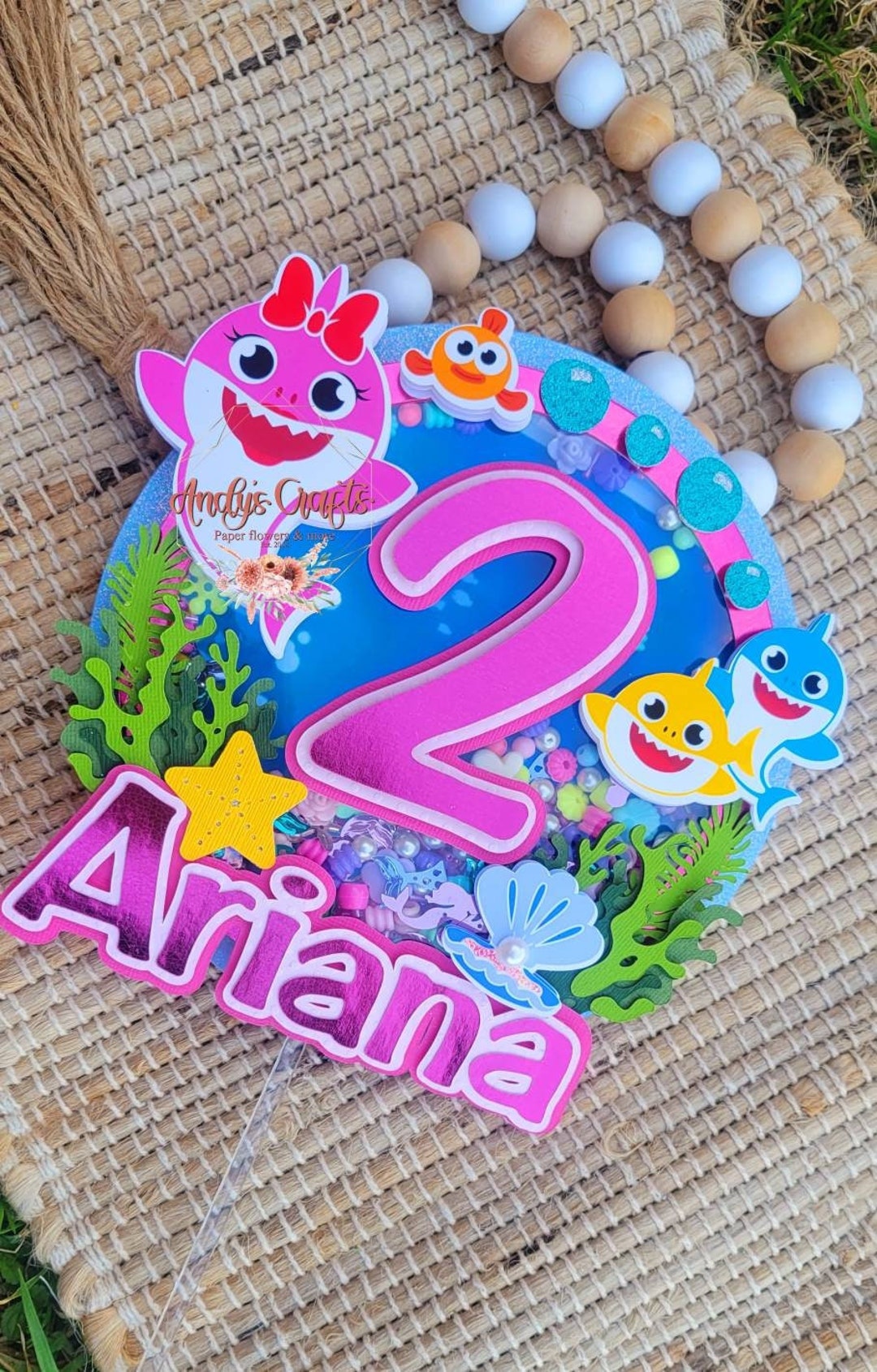 Baby Shark Shaker Cake Topper - Etsy