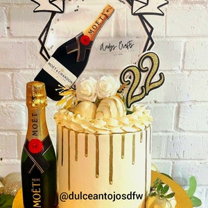 Champagne, Moet Chandon, Birthday, Cake Topper, 3d Cake Topper Shaker ...