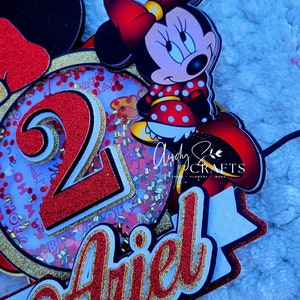 Custom Cake Topper Minnie Mouse Red Dress - Etsy