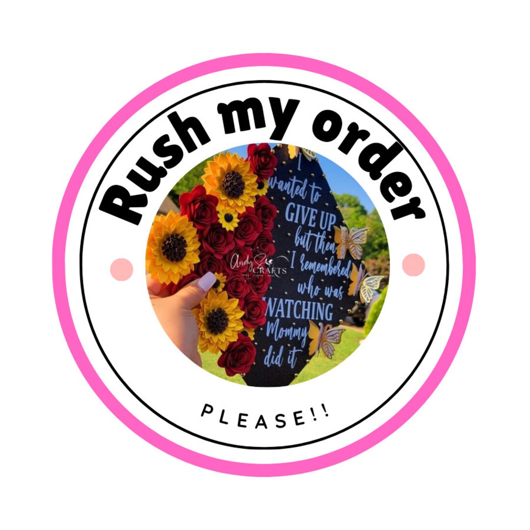 RUSH ORDERS Graduation Cap Topper - Etsy