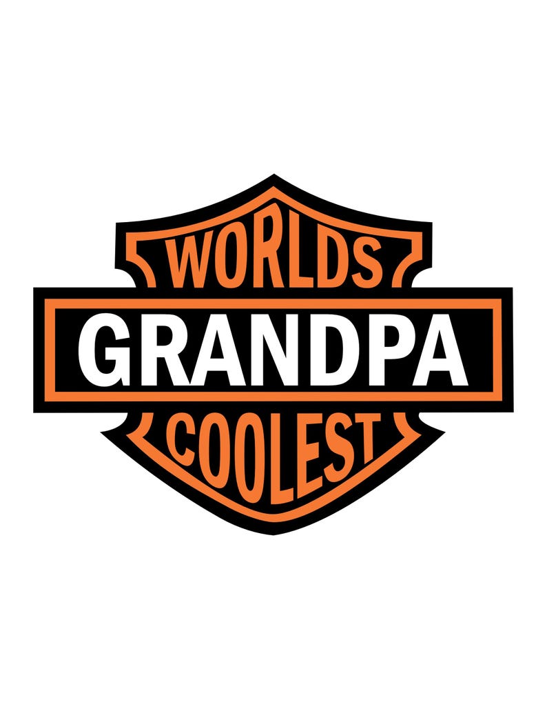 World's Coolest Grandpa Shield SVG - Etsy