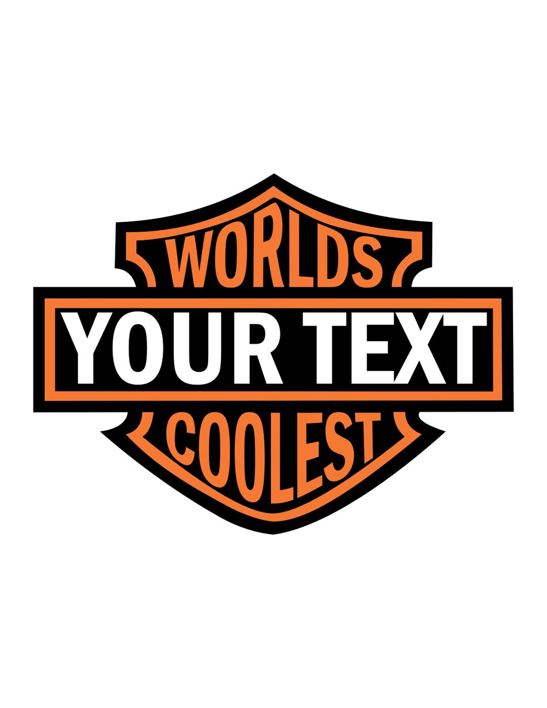 Customizable Harley Davidson Shield SVG – 'world’s Coolest' With ...