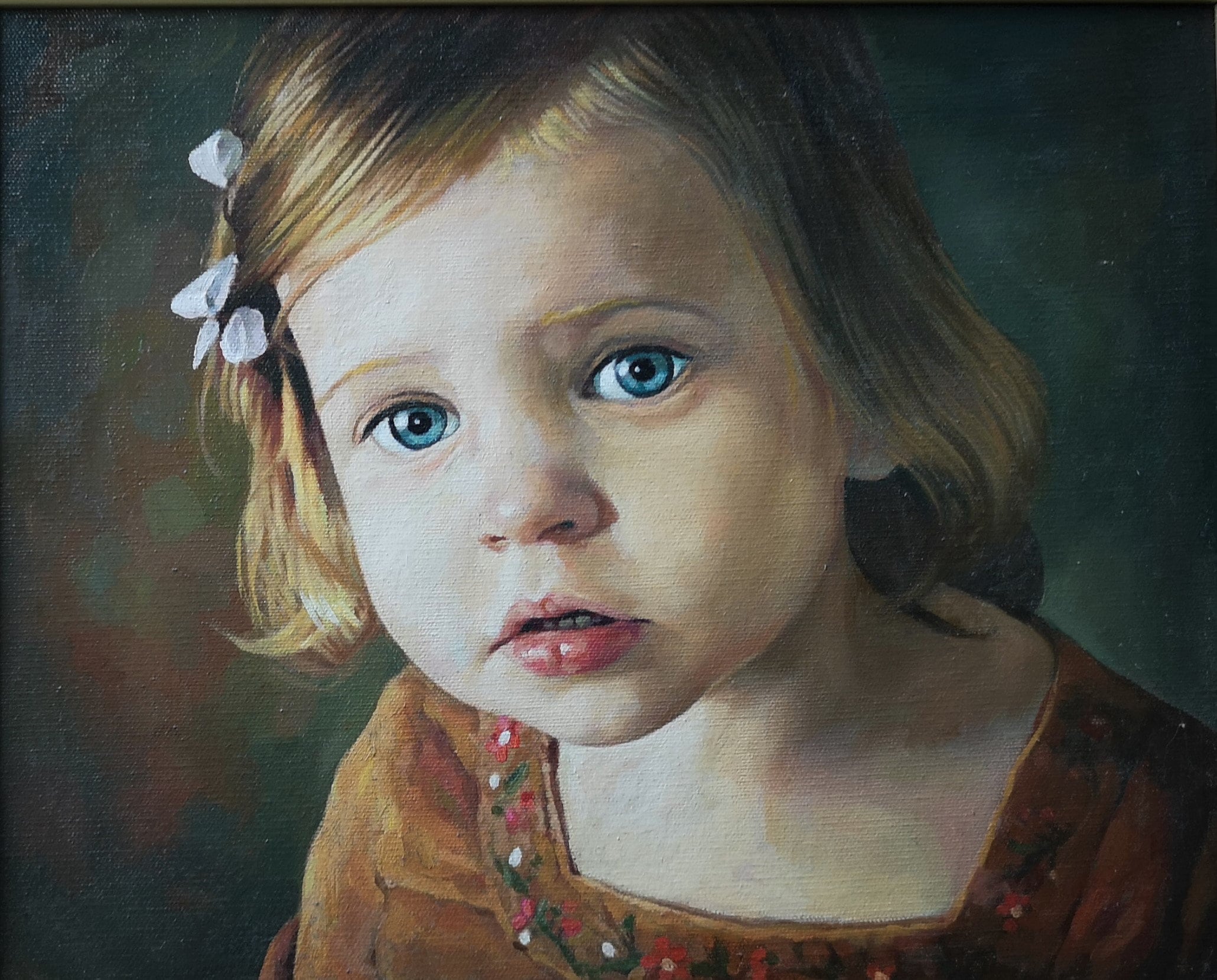 Portrait, child portrait, portrait from photo, oil paint portrait, oil ...