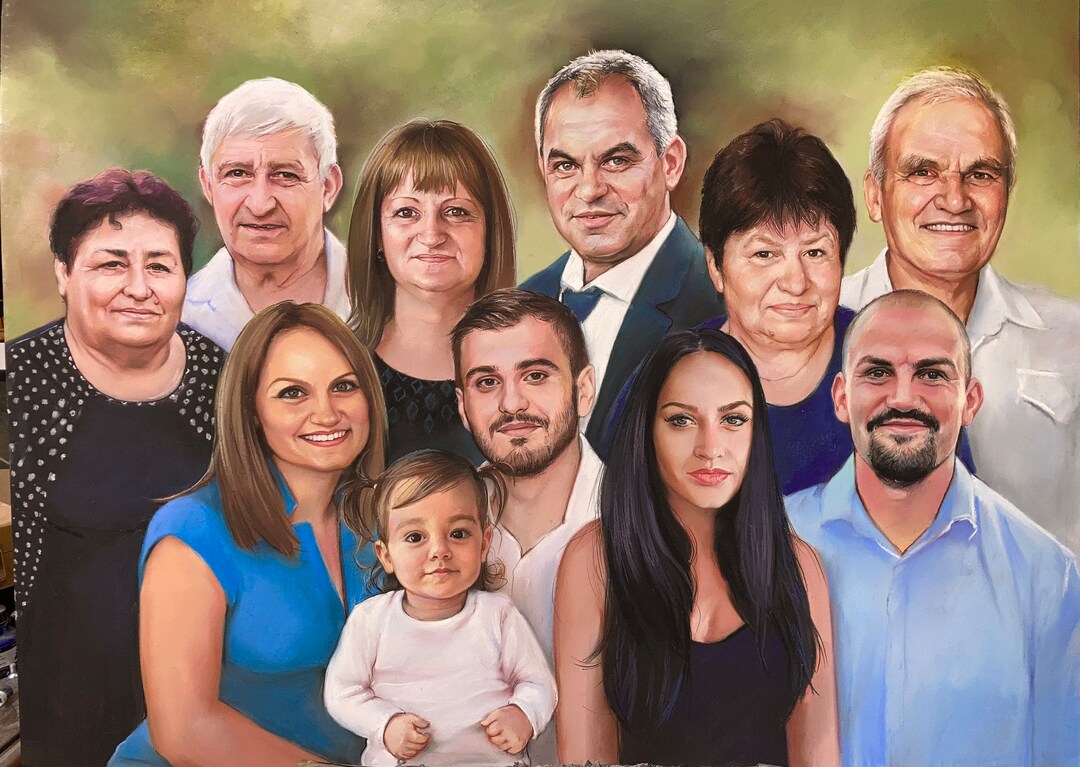 Custom Portrait, Portrait From Photo, Family Portrait, Pastel Portrait ...