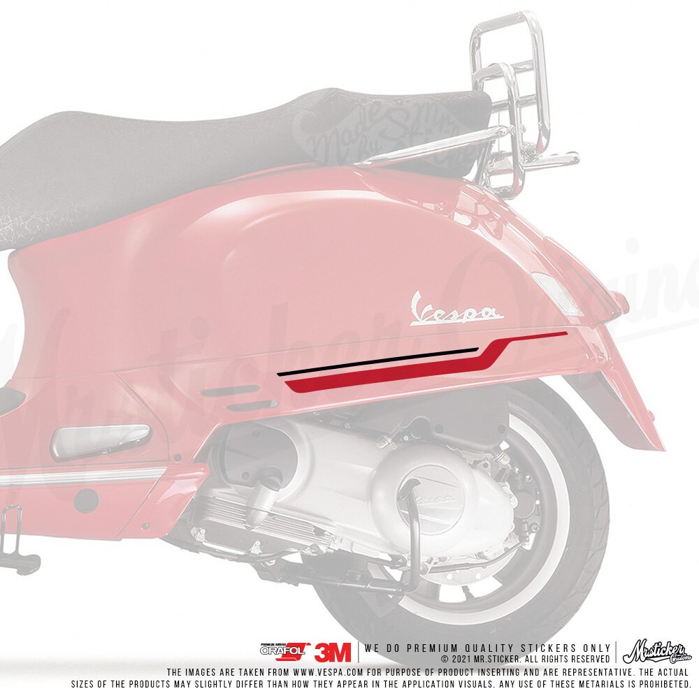 WWSTS6 Vespa Sticker Set for GTS 250 GTS300 GTV250 GTV300 Sticker ...