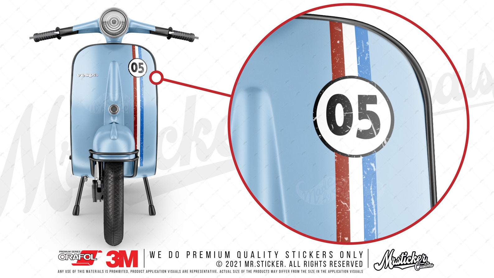 WWSTS31VP Customizable Number Decal/ Sticker for Vespa and - Etsy