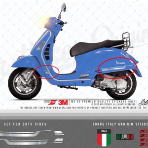 WWSTS45C Chrome Edition Vespa Sticker Set for GTS 250 GTS300 GTV250 ...